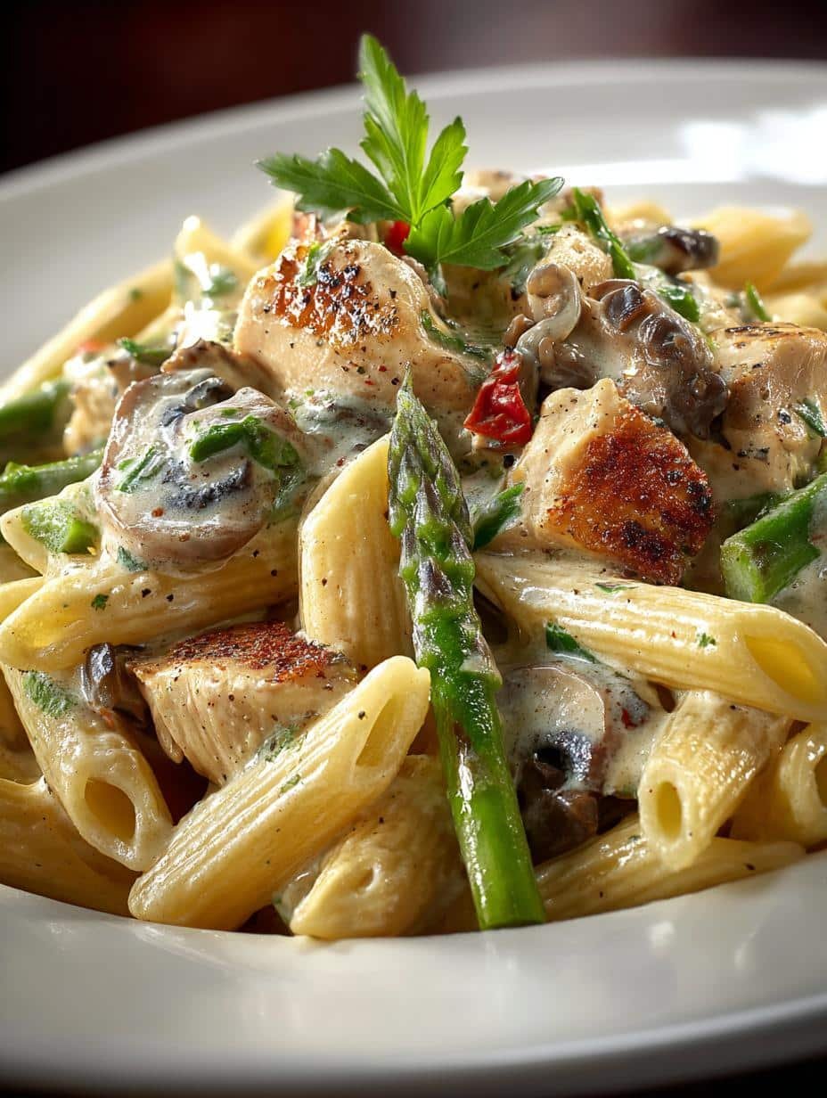 Delicious Chicken Penne with Mushroom in 40 Minutes - Recettesincroyable